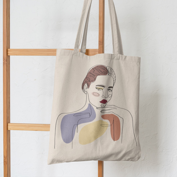 Outfit Bits | Bags | Minimalist Line Art Female Face Tote Bag | Poshmark